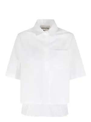 SEMICOUTURE Dominga Pleated Shirt - White