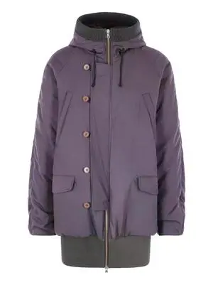 MAGLIANO Hooded Button Coat - Purple