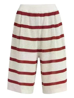 Brunello Cucinelli Striped Bermuda Shorts - Neutrals