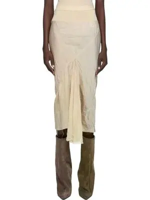 Rick Owens Temple Ruched Skirt - Neutrals