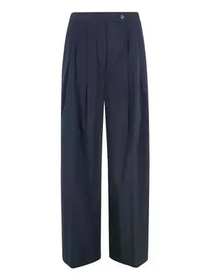 SEMICOUTURE Pleated Trousers - Blue