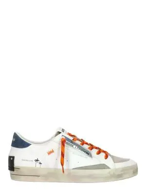 CRIME LONDON Sk8 Deluxe Panelled Sneakers - White