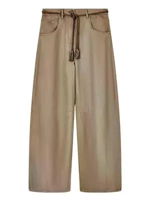 Giorgio Armani Belted Trousers - Brown