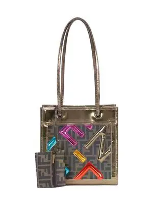 Fendi Zucca Metallic Tote Bag - Gold