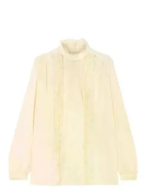 Valentino Garavani Lace Ruffled Shirt - Neutrals