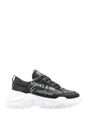 Versace Logo-print Sneakers - Black