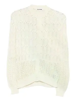 JIL SANDER Openwork Cardigan - Neutrals