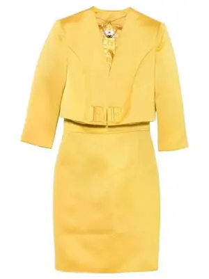 Elisabetta Franchi Embroidered V-neck Dress - Yellow