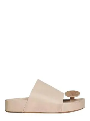UMA WANG Round-detail Sandals - Neutrals