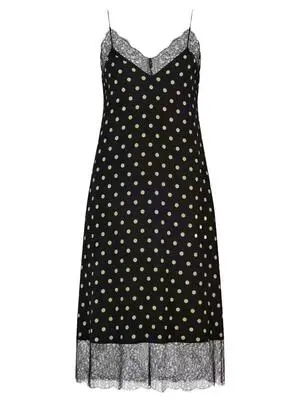 FRANCOISE PINTON - PARIS Layla Polka Dot Lace Dress - Black