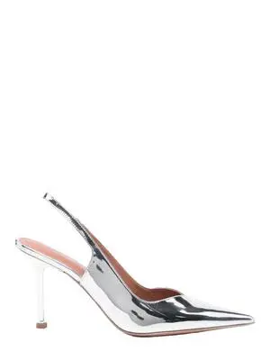 CASTAGNA Darya Pointed Slingback Pumps - Silver