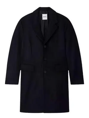 Sandro Sandro Wool And Cashmere Coat Blue