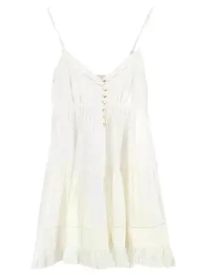 Aje Aria Tiered Cotton Dress - White
