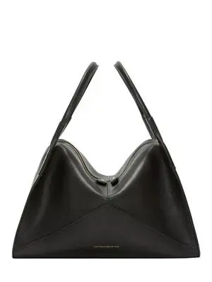 Victoria Beckham Plié Leather Tote Bag - Black