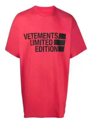 Vetements Logo-print T-shirt - Red