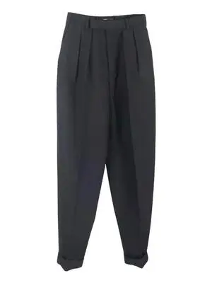 Celine Pleated Tapered Trousers - Black