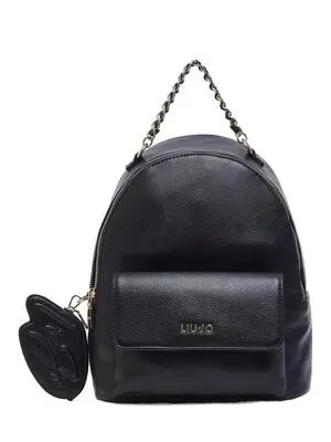 Liu Jo Chain-strap Backpack With Detachable Coin Purse - Black