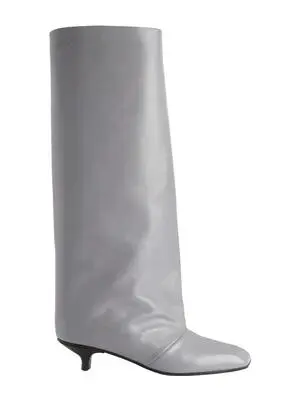 Vicini Square-toe Tube Knee-high Boots - Grey