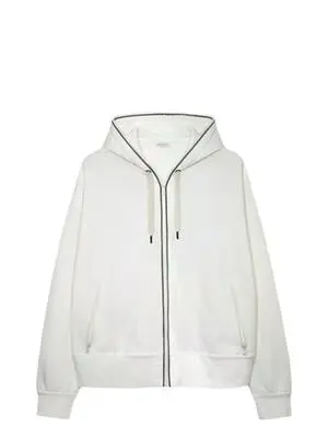 Brunello Cucinelli Zip-up Hoodie - White