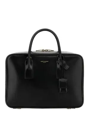 Saint Laurent Sac De Jour Bauletto Leather Tote - Black