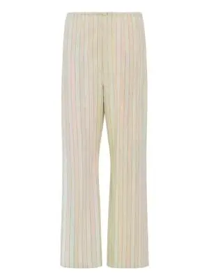 MAISON MARGIELA Striped Pocket Trousers - Neutrals