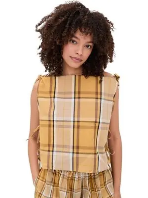 Sea Copeland Plaid Top - Yellow