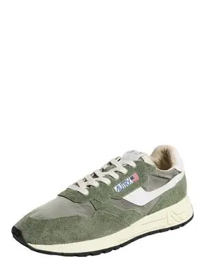 AUTRY Reelwind Low Nylon Suede Sneakers - Nylon/crack Wht/sage