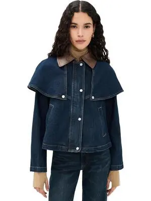 AVEC LES FILLES Cape Denim Jacket