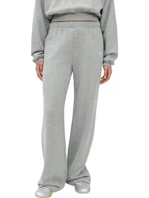 Eterne Oversized Wide-leg Sweatpants - Heather Grey