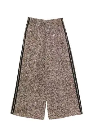 Adidas Adidas Wide Leg Track Pants With Leopard Print Brown