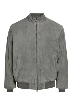 Polo Ralph Lauren Suede Bomber Jacket - Dark Grey