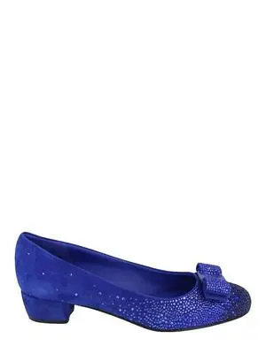 FERRAGAMO Vara Crystal-embellished Pumps - Bluette