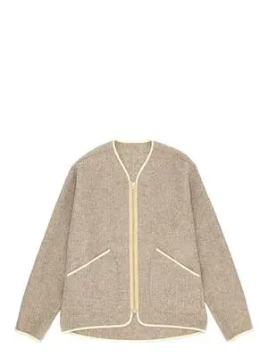 FORTELA Herringbone Wool Jacket - Beige