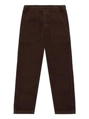 FORTELA Moleskin Fatigue Trousers - Dark Brown