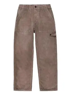 FORTELA Vintage Corduroy Fatigue Trousers - Taupe