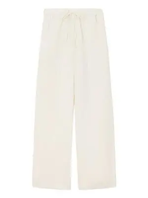FORTELA Drawstring Linen Trousers - Ecru