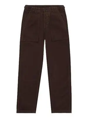 FORTELA Moleskin Fatigue Trousers - Dark Brown
