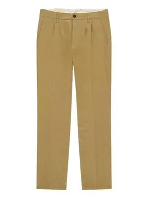 FORTELA Tapered Cotton Trousers - Camel