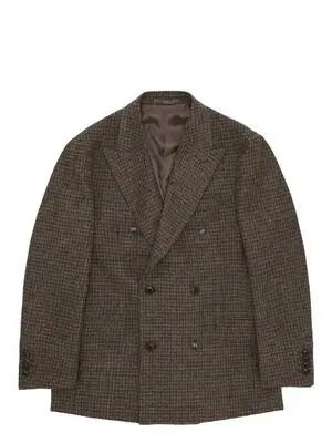 FORTELA Shetland Wool Double-breasted Jacket - Multicolor