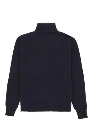FORTELA Wool Turtleneck Sweater - Dark Blue