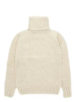 FORTELA Merino Wool Turtleneck Pullover - Ivory