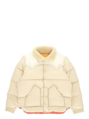 FORTELA Christy Shearling Collar Nylon Jacket Beige