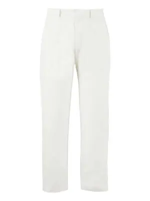 FORTELA Canvas Cotton Trousers - White