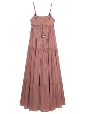 FORTELA Amelie Navajo Crochet Dress - Antique Pink