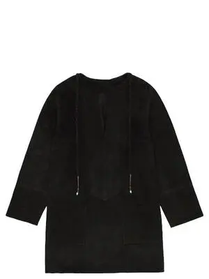 FORTELA Chamois Leather Mini Dress - Black