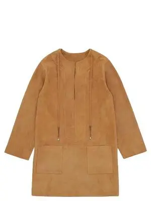 FORTELA Chamois Leather Mini Dress - Camel