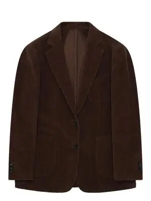 FORTELA Classic Velvet Blazer - Brown