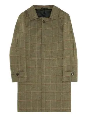 FORTELA Plaid Wool Overcoat