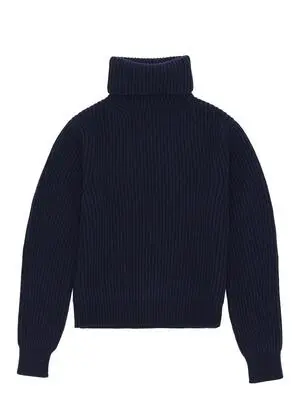 FORTELA Cashmere Turtleneck Sweater - Dark Blue