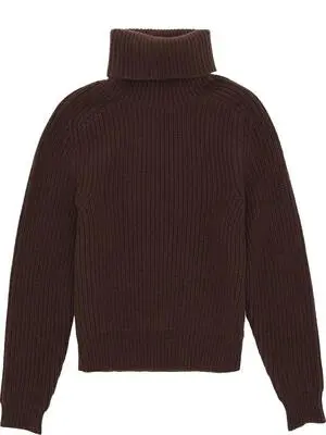 FORTELA Cashmere Turtleneck Sweater - Dark Brown